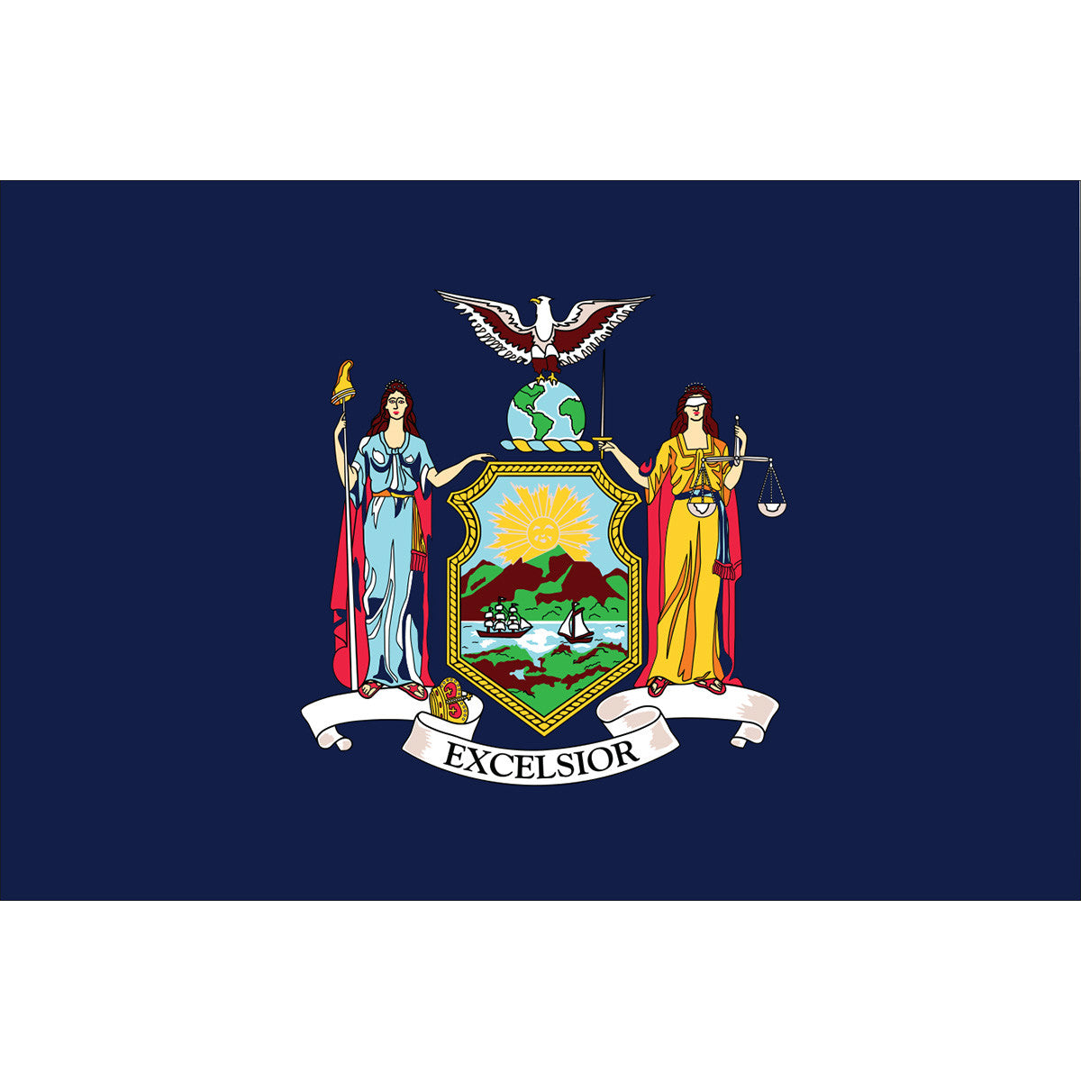 The Flag of New York | New York State Flag | Colonial Flag