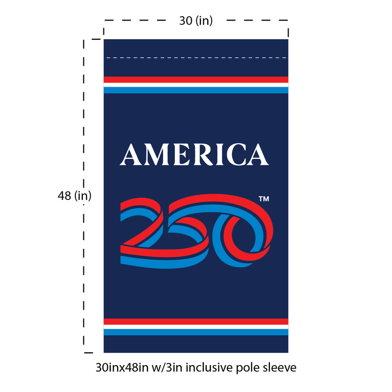 America 250 Official Logo Flag – Colonial Flag