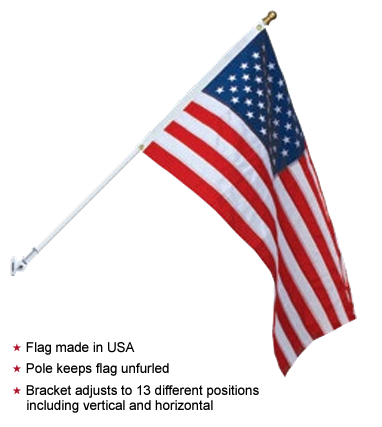 American Flag Pole Set | Spinning Flag Pole Set | Colonial Flag