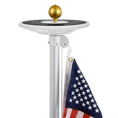 Solar Powered Flagpole Light - 10" x 10" x 2" | Colonial Flag