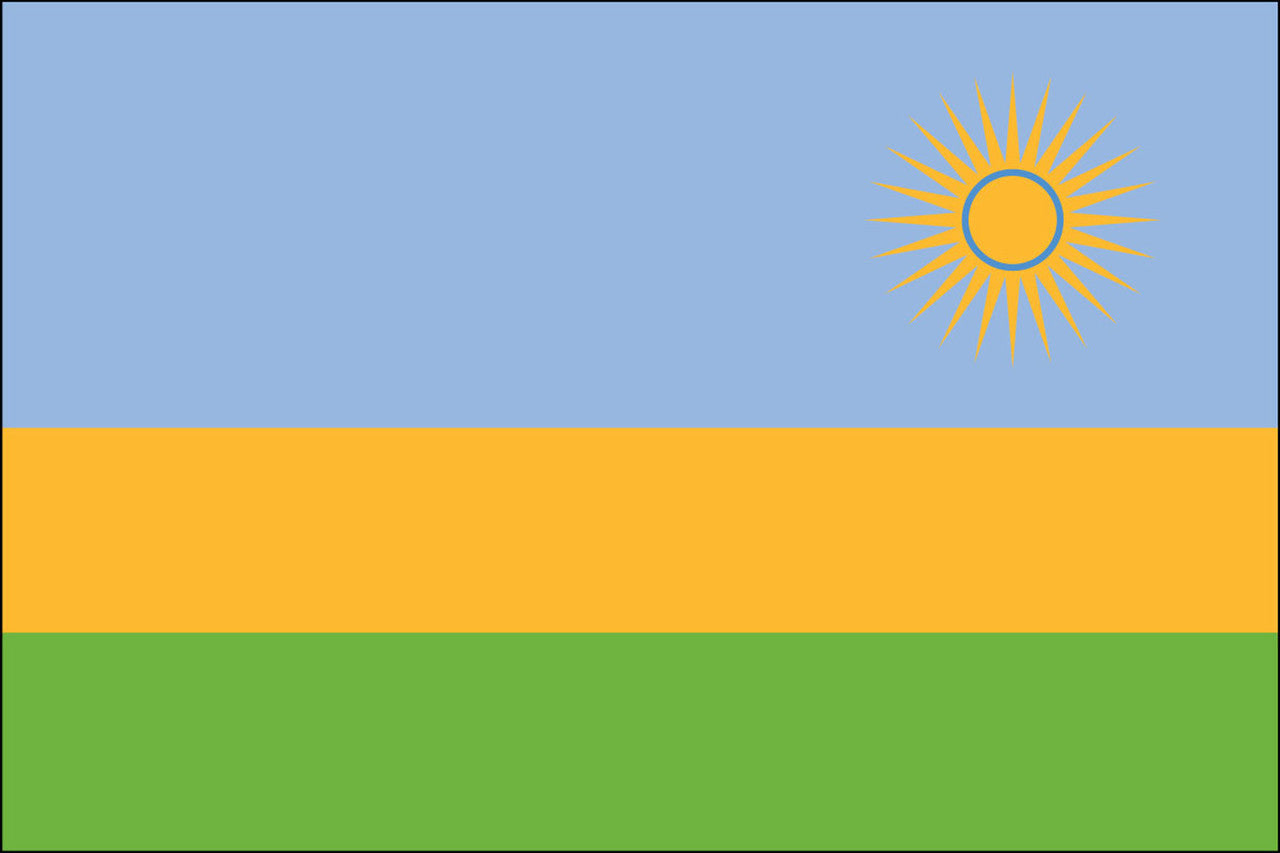 Rwanda Flag Sun